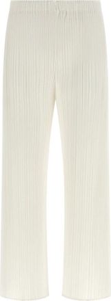 Issey Miyake Femme, Pantalons, Blanc, Taille: 40 FR Monthly Colors: February Pleated Pants