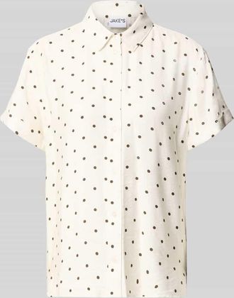 Jake*s Casual Regular Fit Bluse aus Viskose-Mix im Allover-Look