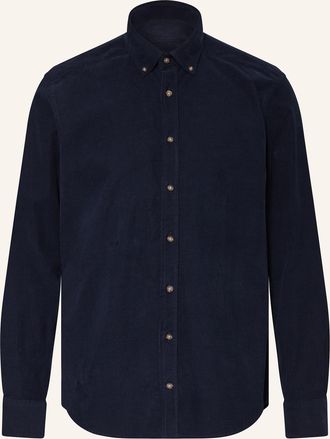 Strokesman's Strokesmans Cordhemd Regular Fit blau