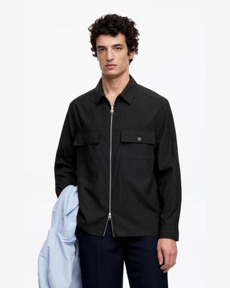 Arket Overshirt Aus Lyocell-Mischung -Schwarz