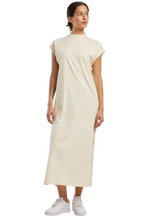 Build Your Brand Damen Kleid Ladies Long Extended Shoulder Dress, langes Damenkleid mit verl&auml;ngerter Schulterpartie, 100% Baumwolle, Gr&ouml;&szlig;en XS - 5XL