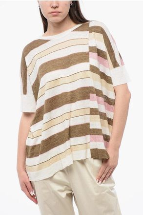 Woolrich Striped Linen Crew Neck T-Shirt size Xs