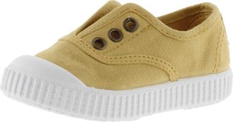 Victoria Sneaker Unisex 1915 Gef&auml;rbte Canvas Drec & Zentraler Gummizug & Verst&auml;rkte Spitze 106627 f&uuml;r Kinder Trigo 22