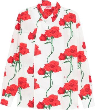 Kenzo Homme, Chemises, Multicolore, Taille: L Archive Rose Shirt