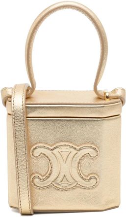 Celine Hobo Bags - Metallic Calfskin Triomphe Lock Bag - Gr. unisize - in Gold - f&uuml;r Damen