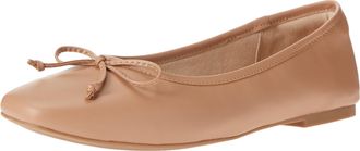 The Drop Damen Ballerinas Pepper mit Schleife, Hellbraun, 36.5