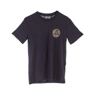 Versace Jeans Couture Tshirt V Emblem - - Tops - Herren - Schwarzk - S