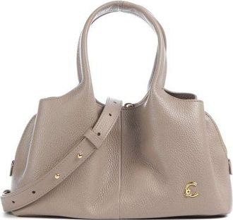 Coccinelle Womens Handbag Warm Taupe Grained Leather Bags - Handbags / Top-handle-bags