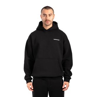 Smilodox Hoodie Herren Tamio, Regular Fit Kapuzenpullover mit Prints auf Brust & R&uuml;cken, Flauschiger Stoff Pulli mit K&auml;ngurutasche & B&uuml;ndchen, Sweatshirt komfo