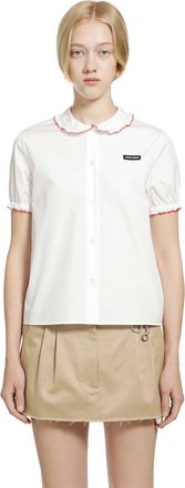 Miu Miu Embroidered Poplin Shirt
