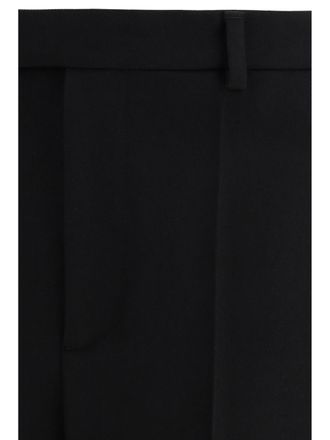 Valentino Mens Trousers Virgin Wool Black Fleece