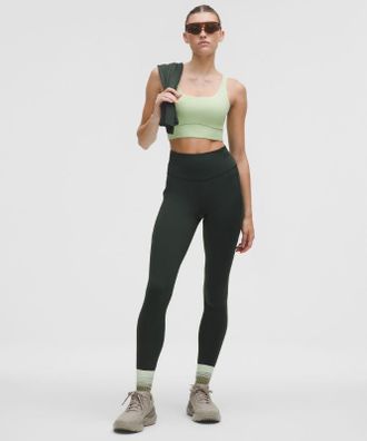 lululemon Fast and Free Leggings mit hohem Bund 5 Taschen f&uuml;r Frauen - 71 cm - Gr&ouml;&szlig;e 14 in Rainforest Green