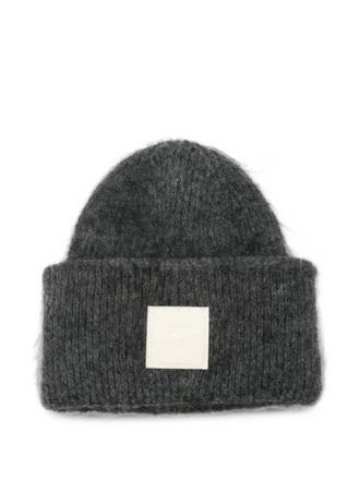 Ami Hat Mohair Ami Paris Patch Beanie