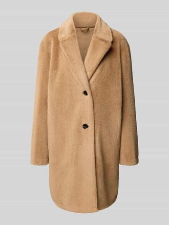 White Label Webpelzmantel mit Reverskragen