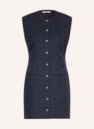 Maje Etuikleid Aus Tweed Mit Glitzergarn blau