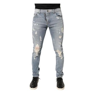 Dolce & Gabbana Homme, Jeans, Bleu, Taille: L Jeans Skinny D&eacute;lav&eacute;s