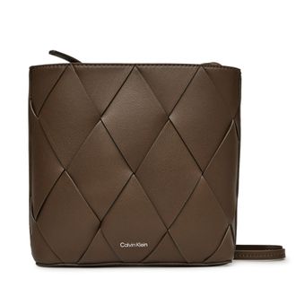 Calvin Klein Handtasche Calvin Klein Ck Woven Square Crossbody K60K612991 Braun