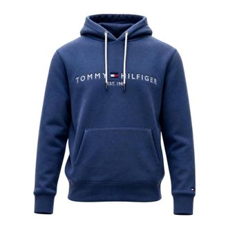 Tommy Hilfiger Embroidered Logo Hoodie - - Sweatshirts & Hoodies - Herren - Blau - 2XL