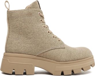 Calvin Klein Jeans Schn&uuml;rstiefeletten Calvin Klein Jeans Chunky Combat Laceup Boot Co YW0YW01239 Beige