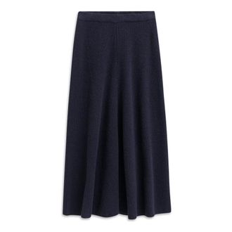 Bugatti Gerippter Strickrock mit elastischem Bund - - Skirts - Damen - Blau - M