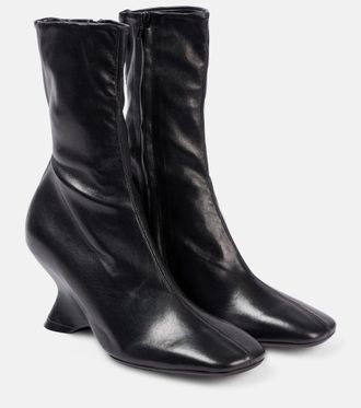 Dries Van Noten Ankle Boots aus Leder