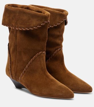Isabel Marant Ankle Boots Edoa 45 aus Veloursleder