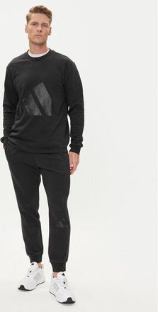 adidas Jogginganzug Big Logo Fleece Colorblock JI8865 Schwarz Regular Fit