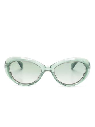 Mr. Leight lunettes de soleil Selma &agrave; monture ovale - Vert