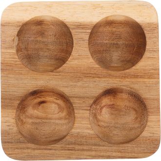 BESTOYARD Akazienholz Eierablage F&uuml;r 4 Eier Stabiler Eierhalter F&uuml;r K&uuml;che Und K&uuml;hlschrank Nachhaltiges Eiertablett Zur Sicherer Aufbewahrung Und Organisation