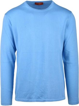 Daniele Fiesoli Homme, Pulls, Bleu, Taille: 2XL Pullover Girocollo