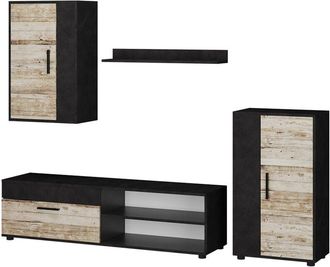 Vicco Wohnwand Berno, Beige, 4er Set