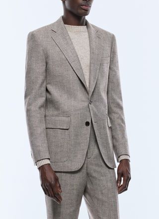 Fursac Veste ajust&eacute;e en laine &agrave; chevrons - Taille 44 - Homme