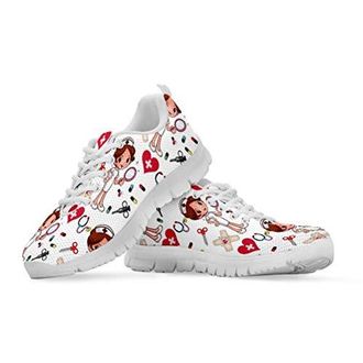 Showudesigns Chaussures de course pour homme et femme Noir Pointure 36-42 - - Coeur blanc, 37 EU