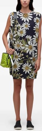 Osklen robe courte à imprimé marguerite - Noir