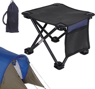 Generic Tragbarer Stuhl - Teleskop -Faltungsdesign, schwere Belastungskapazität | Kompakter Reisesitz, verstellbare Außenstühle mit Wanderwanderung Picknick, 