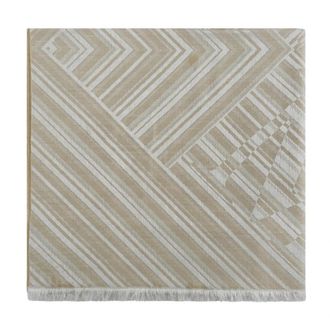 Max Mara Jacquard-Schal aus Wolle und Seide - - Accessories - Damen - Beige - ONE SIZE