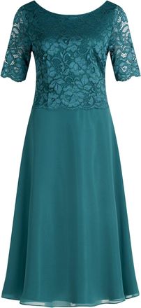 Vera Mont Cocktailkleid VERA MONT Damen mit Spitze, Damen, Gr. 36, Normalgr&ouml;&szlig;en, gr&uuml;n (schwarz emerald), Obermaterial: 100% Polyester. Futter: 100% Polyester, a