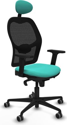 Piqueras y Crespo Call Center Jorquera Stuhl mit 2D-Armen, h&ouml;henverstellbarer Lendenwirbelst&uuml;tze und festem Kopfteil, ausgestattet mit 5 Positionen und injiziertem Scha