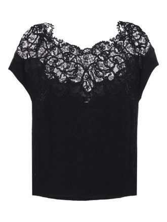 Ermanno Scervino Camisole-Top mit Spitze - Schwarz