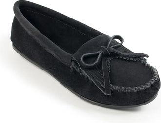 Minnetonka Femme Kilty Suede MOC Chaussures de Sports Aquatiques, Bleu (Bronze), 41.5 EU