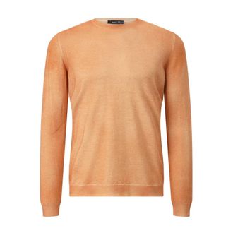 Avant Toi Luxuri&ouml;ser Kaschmir Seiden Pullover - - Knitwear - Herren - Orange - M