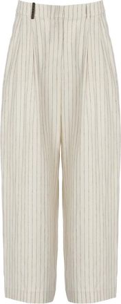 PESERICO Femme, Pantalons, Beige, Taille: 42 FR Wide Pantalons