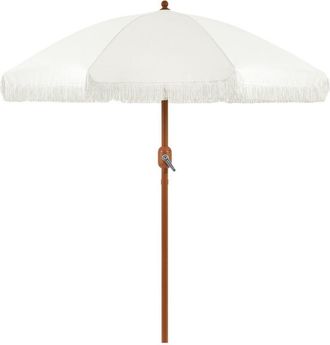 Yaheetech Yaheetech Parasol de Jardin &agrave; Franges 230cm x &Oslash; 215cm, Parasol dext&eacute;rieur Inclinable, Protection UV, Imperm&eacute;able, avec 8 Baleines,Manivelle, Housse