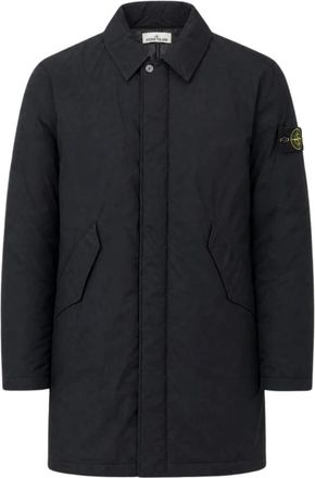 Stone Island Manteau Long 7100002 0029 Noirmicro Reps - Homme - Manteaux - Noir - Taille: XL