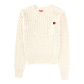 Kenzo Boke Flower Cable Crest Jumper - - Knitwear - Damen - Beige - S