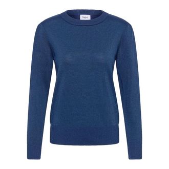 Saint Tropez KilaSZ LS Shimmer Pullover - - Knitwear - Damen - Blau - L
