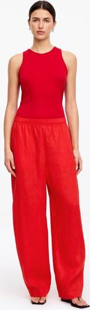 Arket Barrel-Hose Aus Leinen -Rot