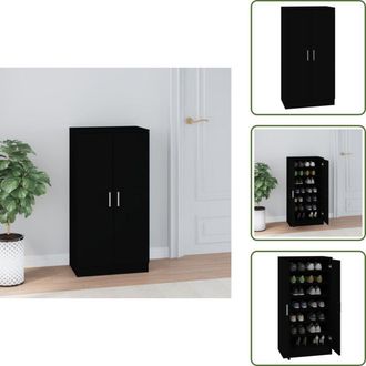 vidaXL Vidaxl - Schuhschrank Schwarz 55x35x108 cm Holzwerkstoff - Schuhregal - Schuhregale - Schuhaufbewahrung - Schuhschrank