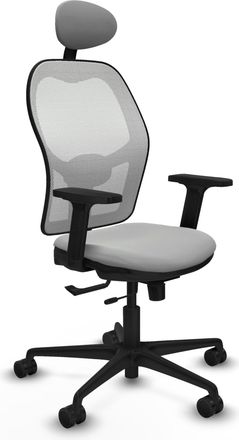Piqueras y Crespo Gepolsterter Schreibtischstuhl mit 2D-Armen, h&ouml;henverstellbarer Lendenwirbelst&uuml;tze und festem Kopfteil, ausgestattet mit Syncro/Traslack und eingespri