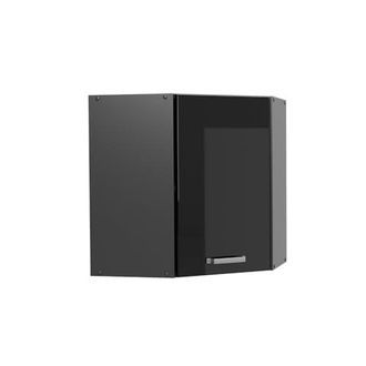 Vicco elément Haut de Cuisine R-Line, Noir Haute Brillance/Anthracite, 57 cm